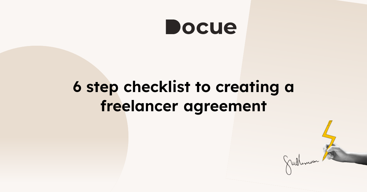 6 step checklist to creating a freelancer agreement